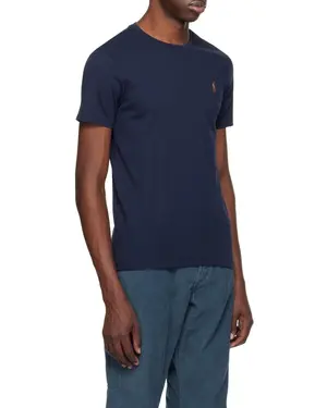 Polo Ralph Lauren Logo Embroidered Crewneck T-shirt - Black