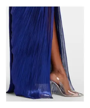 MARIA LUCIA HOHAN Stephanie Silk Tulle Bustier Gown - Blue