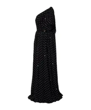 Elie Saab Polka-dot One-shoulder Gown