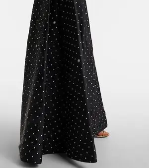 Elie Saab Belted Polka-dot Gown