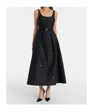 Elie Saab Polka-dot Midi Dress