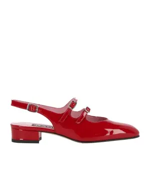 CAREL Slingback Sandals With Buckle Detail - Red