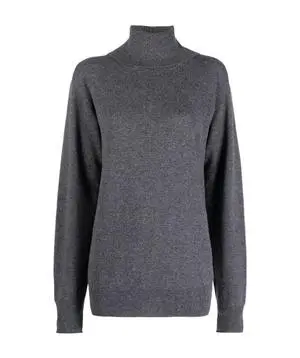 JIL SANDER Roll-neck Knit Jumper - Black