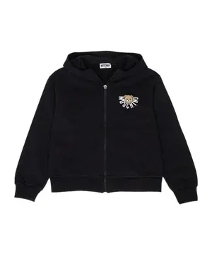 Moschino Long-sleeved Hooded Sweatshirt - Black