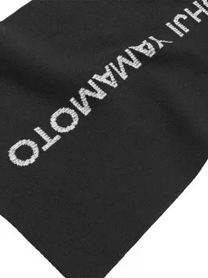 Y3 Logo Intarsia Scarf