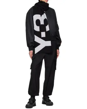 Y3 Logo Intarsia Scarf
