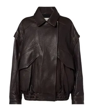 Nour Hammour Micah Zip-up Leather Jacket - Black