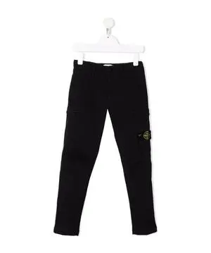Stone Island Compass Badge Cargo Trousers - Black