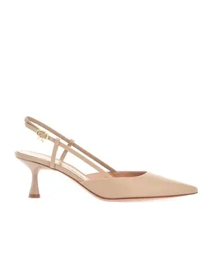 GIANVITO ROSSI Ascent Pointed-toe Slingback Pumps - Nude