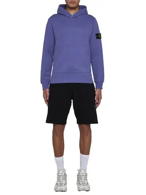 Stone Island Logo Patch Drawstring Bermuda Shorts