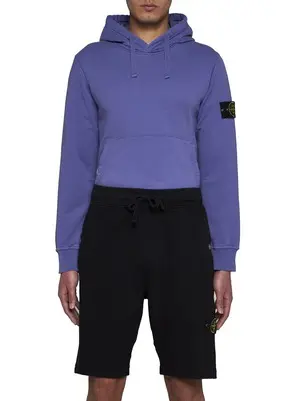 Stone Island Logo Patch Drawstring Bermuda Shorts