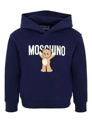 Moschino Teddy-print Hoodie - Black