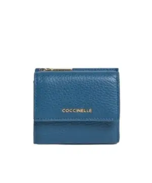 COCCINELLE Logo Lettering Tri-fold Wallet - Blue