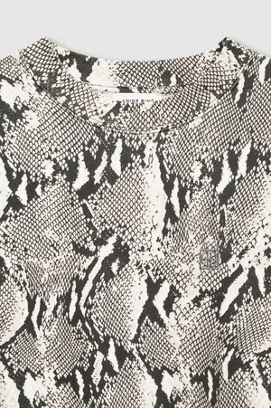 ANINE BING Miles Snakeskin Pattern Sweatshirt - Washed Python