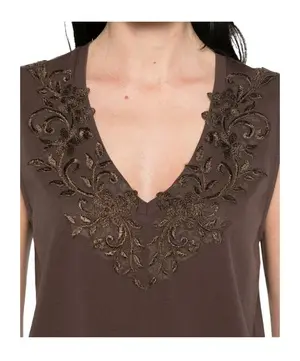 BLUGIRL Embellished V-neck Top