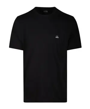 C.P. COMPANY Logo Embroidered T-shirt - Black