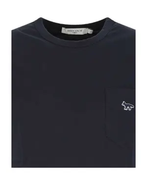 Maison Kitsuné Logo Embroidered Crewneck T-shirt