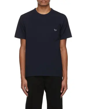 Maison Kitsuné Logo Embroidered Crewneck T-shirt