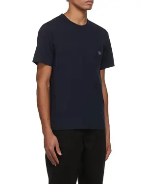 Maison Kitsuné Logo Embroidered Crewneck T-shirt
