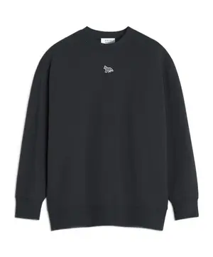 Maison Kitsuné Baby Fox Patch Crewneck Sweatshirt - Black