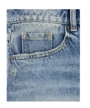 ICON DENIM LOS ANGELES Denim Shorts With Belt Loops