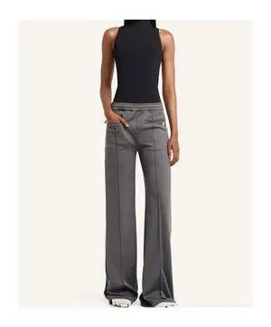 COURREGES High-neck Sleeveless Knit Top With Logo Detail