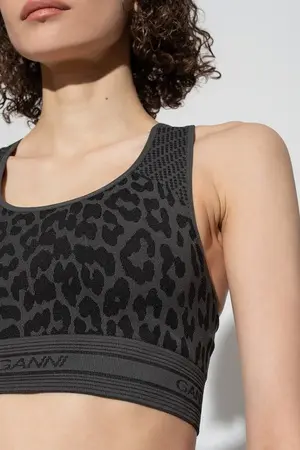 GANNI Seamless Jacquard Bra