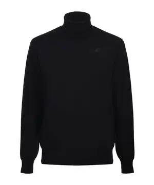 K-WAY Wool Turtleneck Knitwear - Black