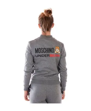 Moschino Logo Printed Zipper Sweater