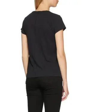 RAG  BONE Logo Round Collar Short-sleeved T-shirt