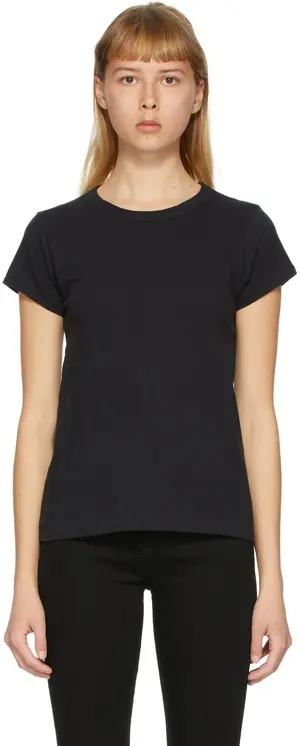 RAG  BONE Logo Round Collar Short-sleeved T-shirt