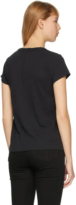 RAG  BONE Logo Round Collar Short-sleeved T-shirt