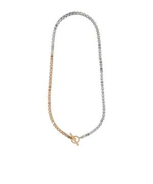 ALLSAINTS Dual Tone Box Chain Necklace - Silver
