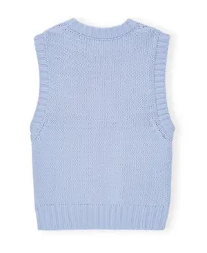 GANNI Logo Intarsia Knitted Vest