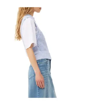 GANNI Logo Intarsia Knitted Vest