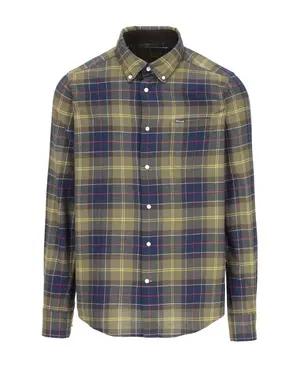 Barbour Check Pattern Cotton Shirt - Gray