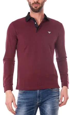 Emporio Armani Logo Slim Polo Shirt - Red