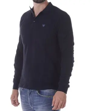 Emporio Armani Logo Slim Polo Shirt - Black