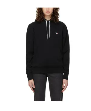 Maison Kitsuné Tricolor Fox Patch Hoodie - Black