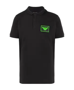 Emporio Armani Logo Polo Shirt - Black