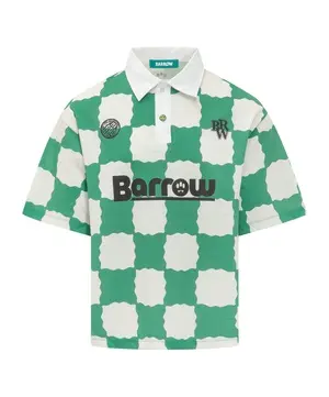 BARROW Logo Printed Checked Polo Shirt