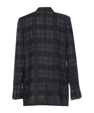 UMA WANG Long Sleeve Checked Blazer