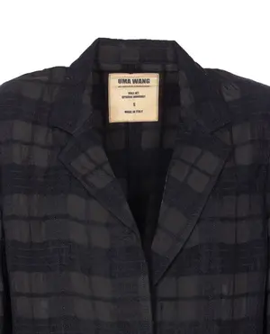 UMA WANG Long Sleeve Checked Blazer