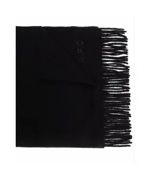 A.p.c. Logo-embroidered Wool Scarf