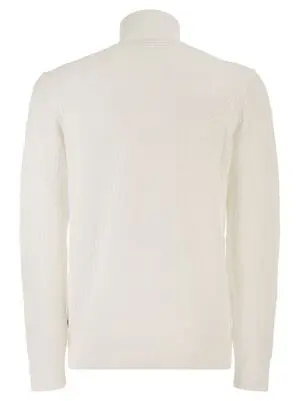 Hugo Boss Textured Half Zip Knitted Sweater