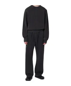 ENTIRE STUDIOS Crew Neck Sweatshirt - Washed Black