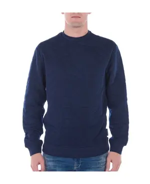 Emporio Armani Logo Round-necked Sweater - Blue