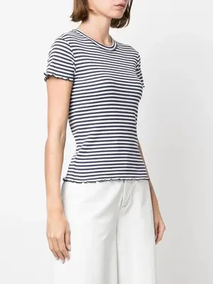 Maison Labiche Striped Crew Neck T-shirt