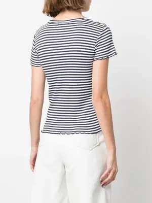 Maison Labiche Striped Crew Neck T-shirt