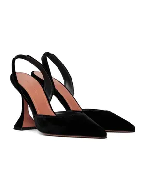 Amina Muaddi Holli 95 Sling Pointed-toe High-heeled Sandals